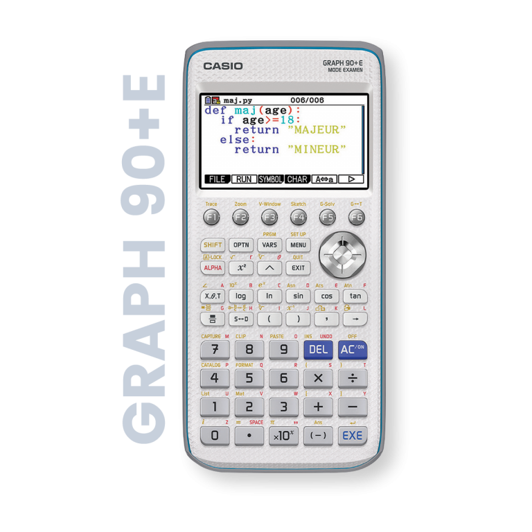 Graph 90+E Avec Python - Calculatrice Graphique | CASIO Éducation BE-FR