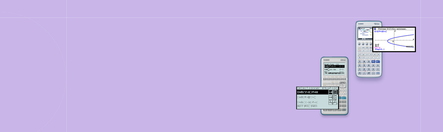 Coniques - Calculatrices - Lycée | Casio Education | CASIO Éducation