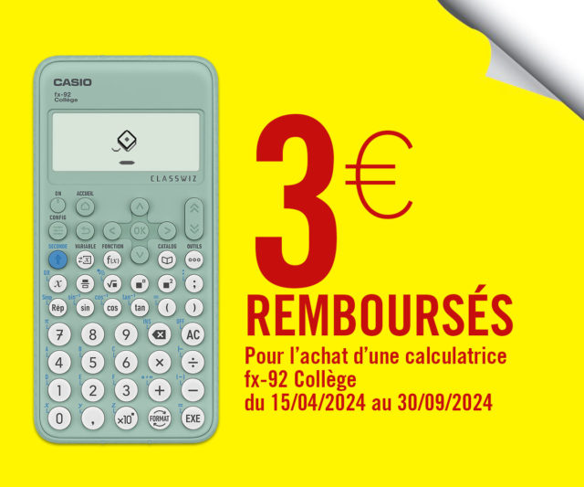 CASIO Education - Jusqu'à 14€ remboursés pour l'achat d'une ...