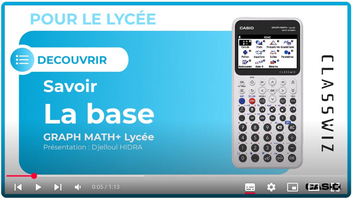 Ta calculatrice Graph Math+ | CASIO Éducation